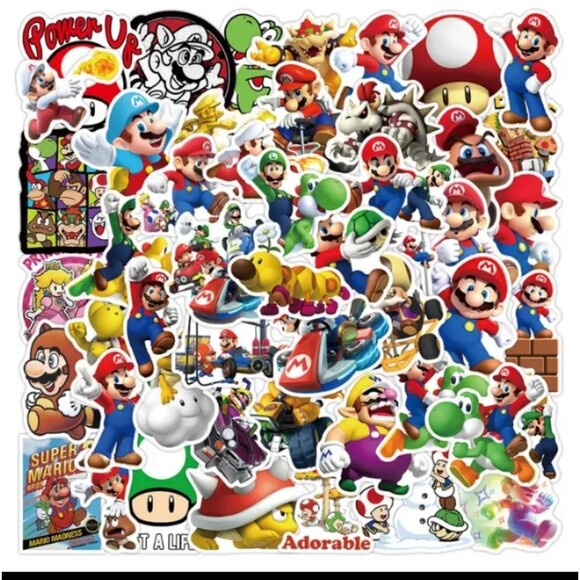 Other | Video Game Stickers Mario Bro Sticker Set Bundle Characters ...